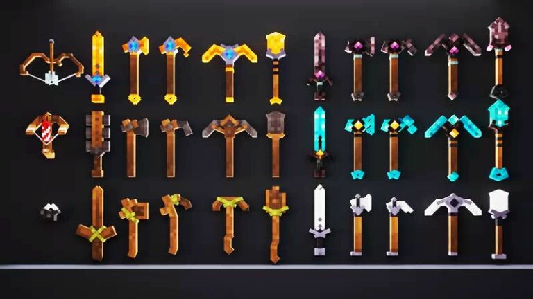 Aesthetic Tools and Weapons Resource Pack for 26.1.3 / 1.21.11