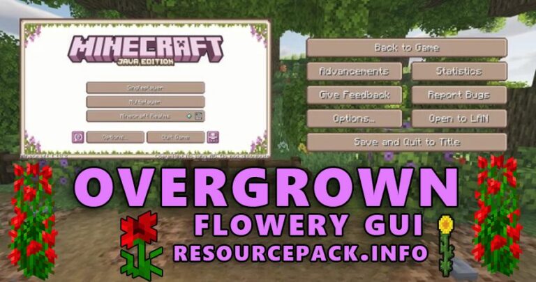 Overgrown Flowery GUI 1.21.6 - ResourcePack.info