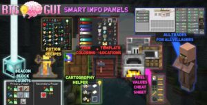 Big Brain GUI Resource Pack 1.21.6 – Smart InfoPanels