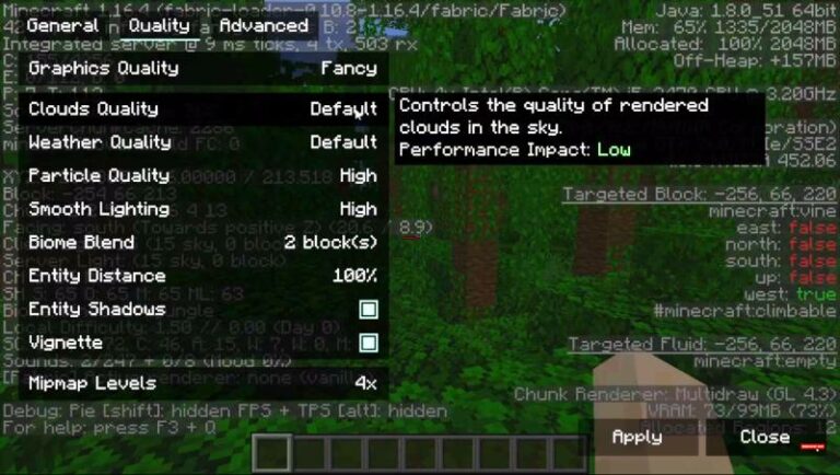 Sodium Mod 1.21.8 / 1.20.6 / Boost your FPS Upto 1000+