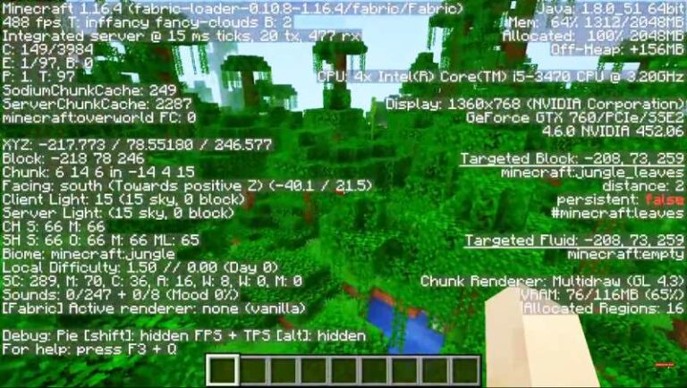 Sodium Mod 1.21.8 / 1.20.6 / Boost your FPS Upto 1000+