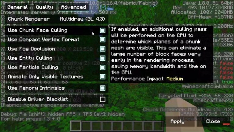 Sodium FPS Settings - ResourcePack.info